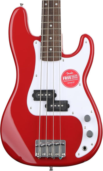 Squier Mini Precision Bass Electric Bass - Dakota Red with Laurel Fing